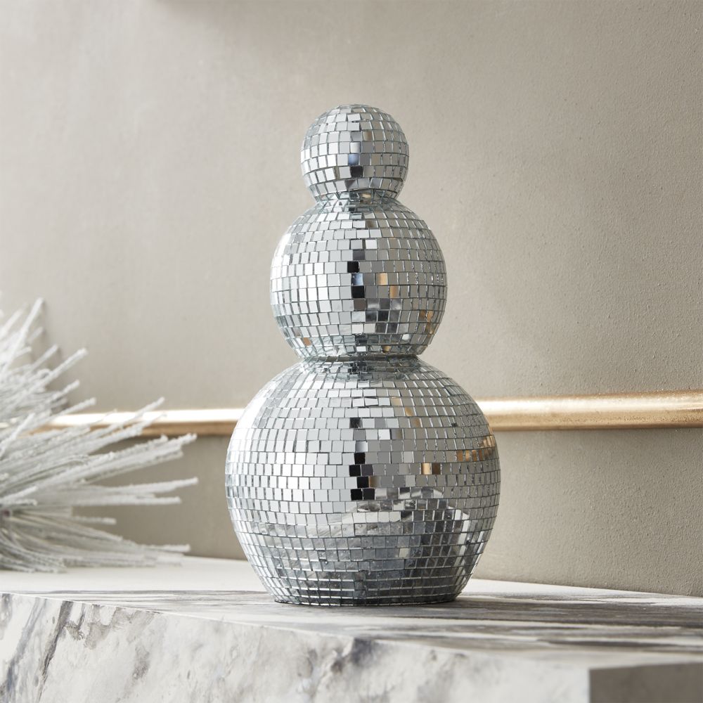 Disco Ball Snowman - CB2 | Havenly