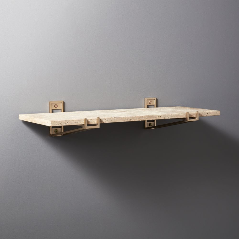 Travertine Stone Shelf - CB2 | Havenly
