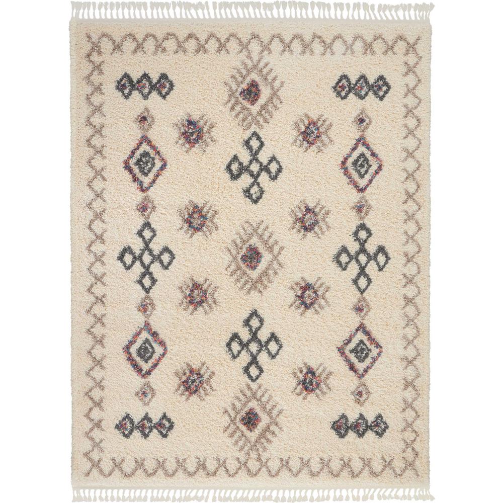 Nourison Nordic Shag 9' x 12' Cream Scandinavian Area Rug, Ivory - Home ...