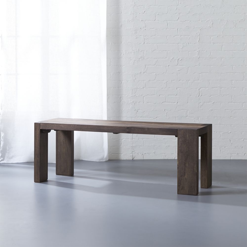 Blox 50" Brown Wood Bench - CB2 | Havenly
