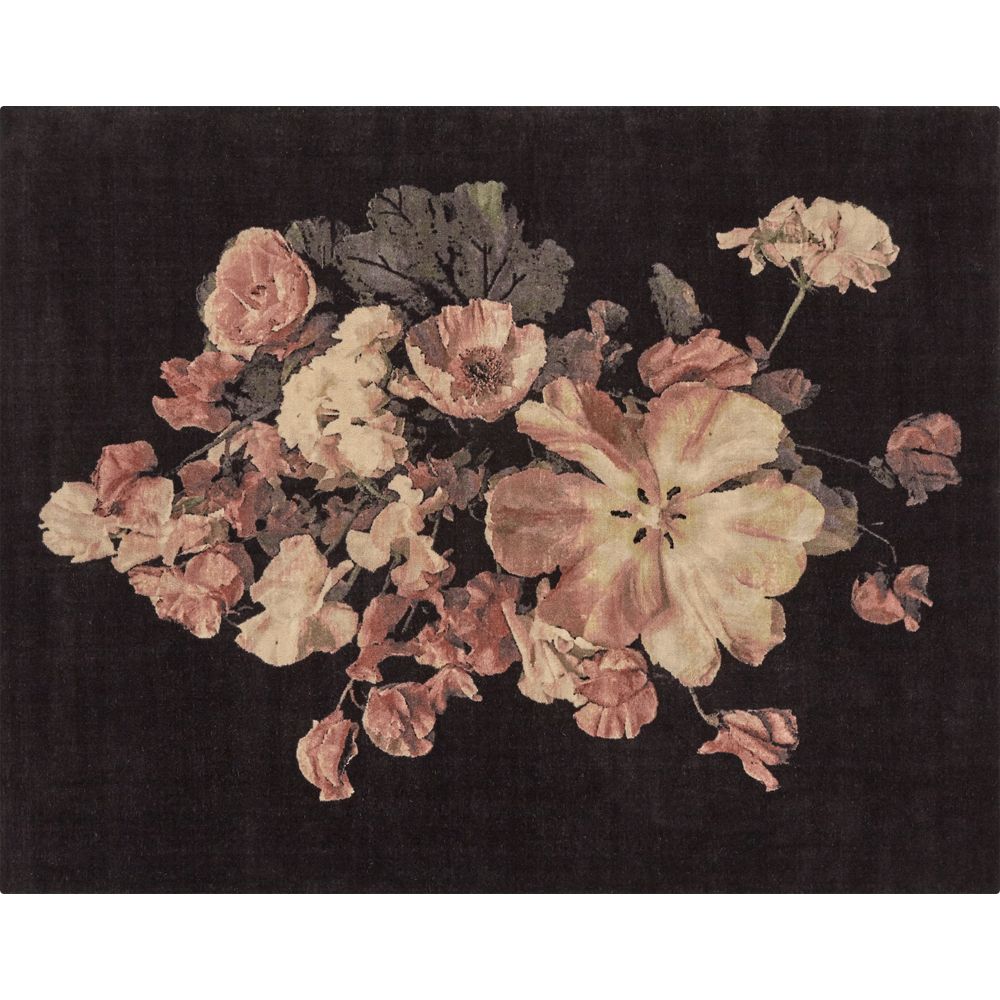 Daphne Black Floral Rug 8'x10' - CB2 | Havenly