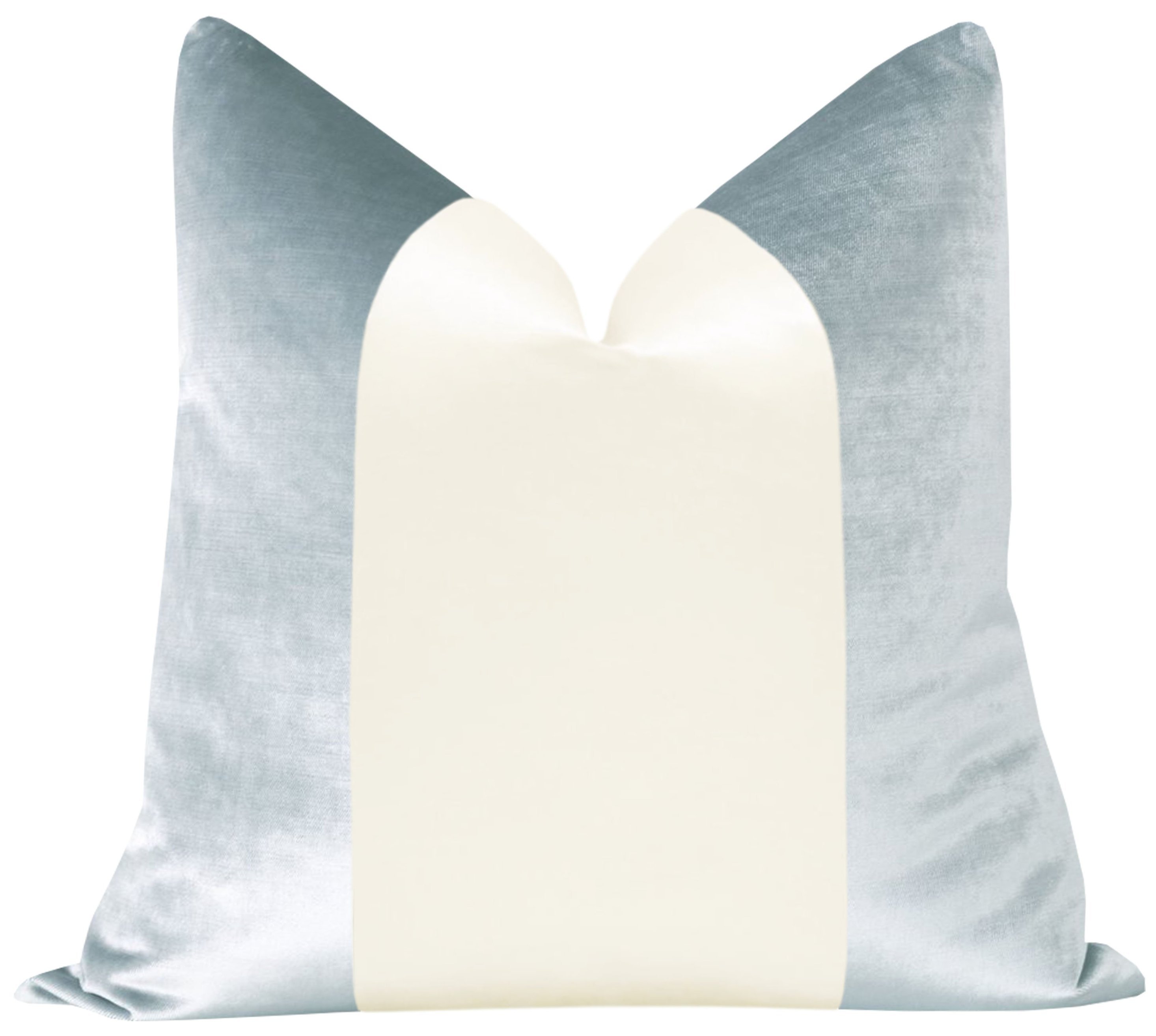 PANEL COLORBLOCK :: FAUX SILK VELVET // MINERAL + ALABASTER SILK ...