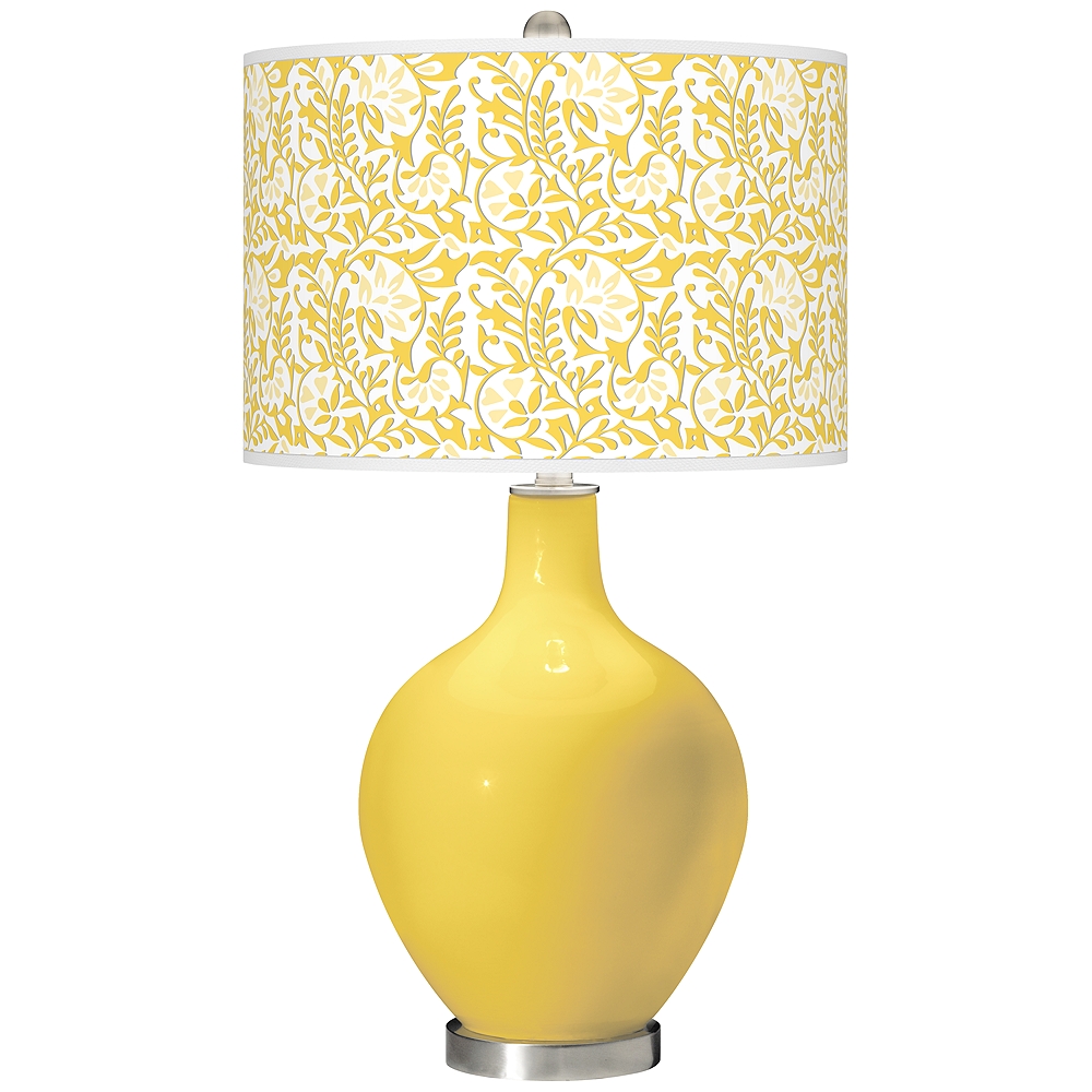 Color Plus Ovo 28 1/2" Gardenia Shade Lemon Zest Yellow Table Lamp ...