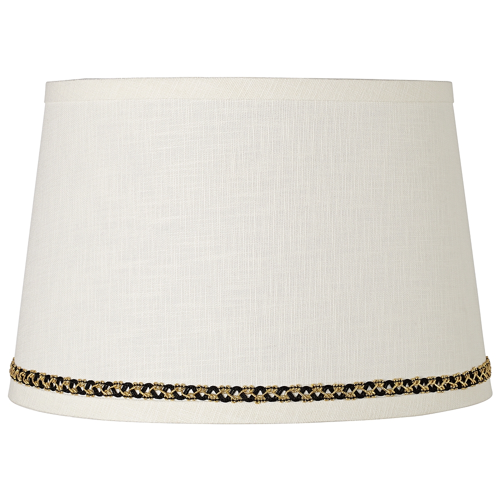 Springcrest Linen Shade with Gold and Black Trim 10x12x8 (Spider ...