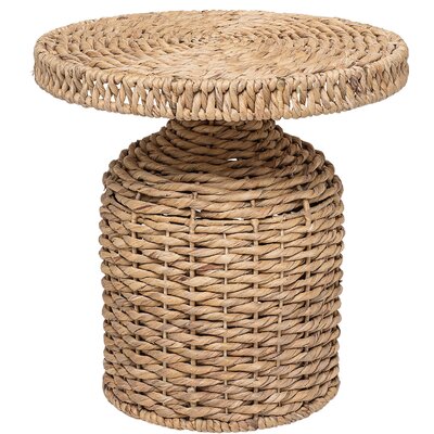 Katia Round Water Hyacinth End Table - Wayfair | Havenly