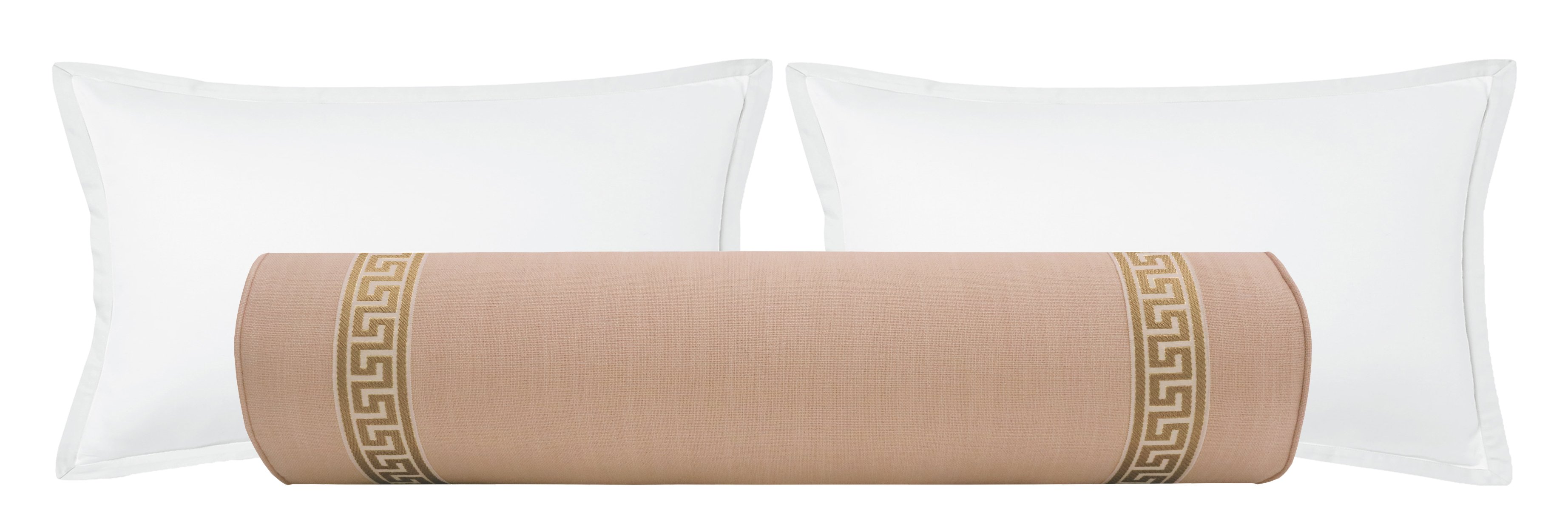 THE BOLSTER :: SIGNATURE LINEN // CAMEO + GREEK KEY TRIM // NATURAL ...