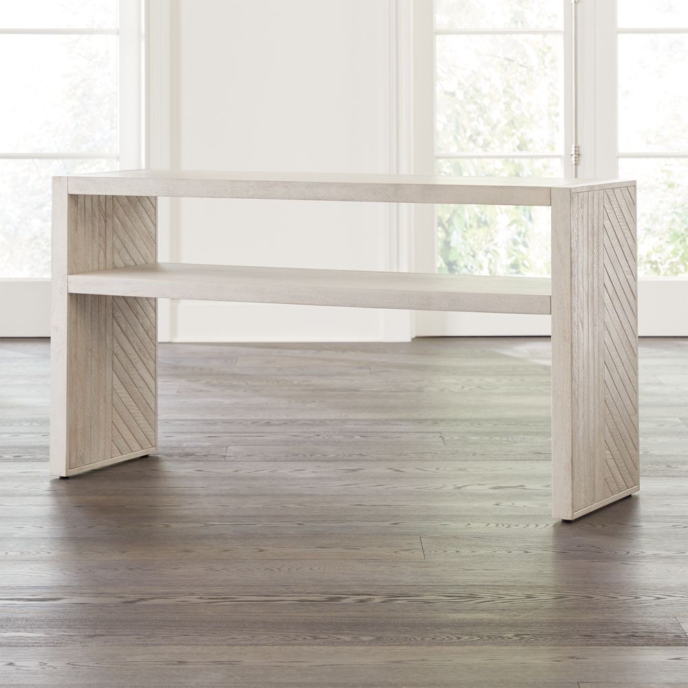 Dunewood Whitewashed Console Table - Crate and Barrel | Havenly