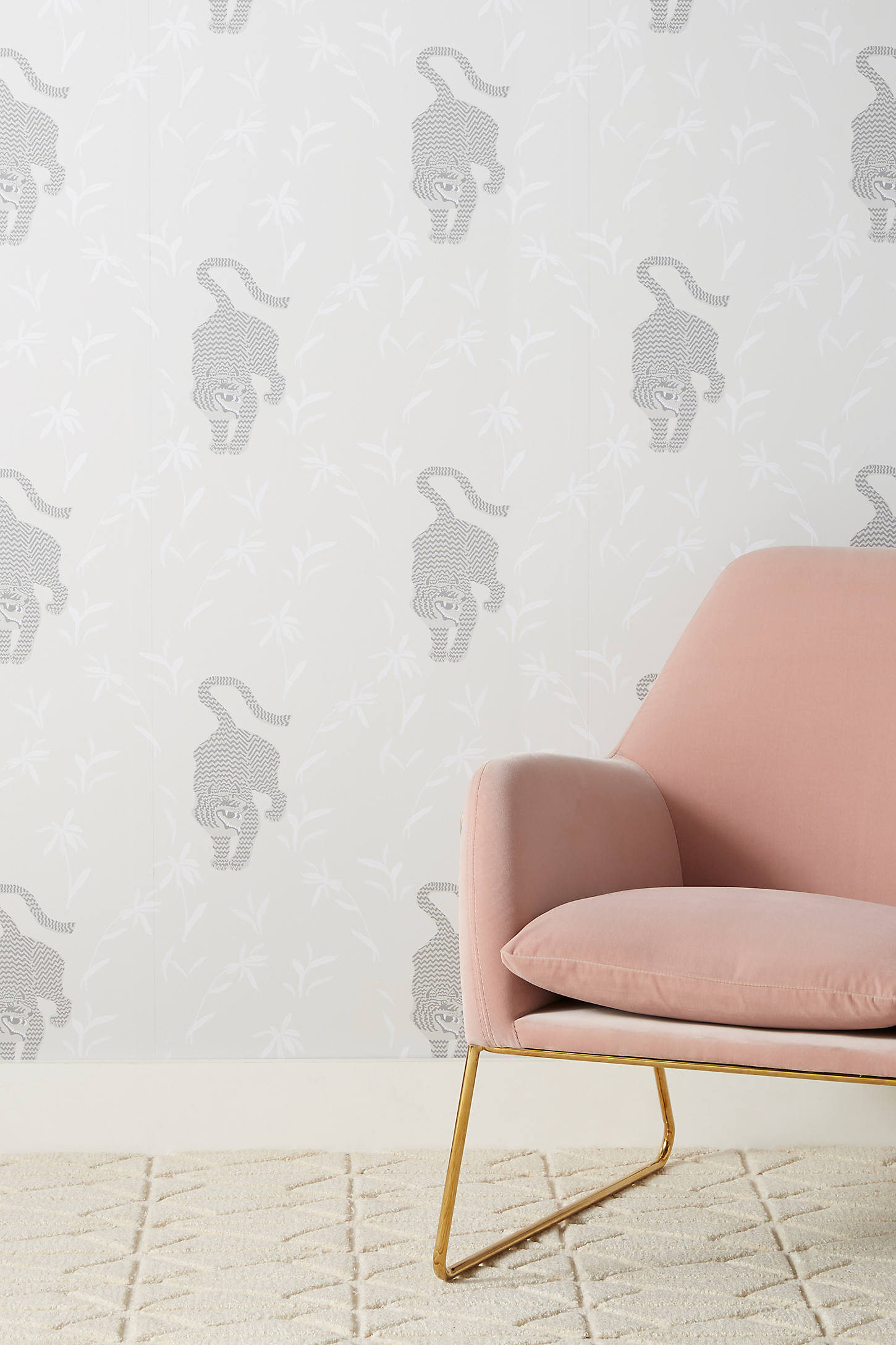 Silent Tiger Wallpaper - Anthropologie | Havenly