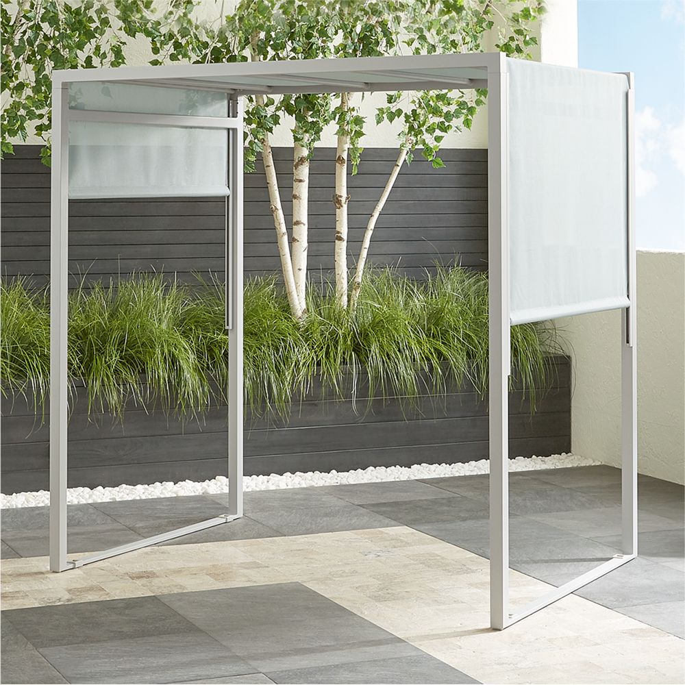 Dune Light Grey Canopy for Double Chaise Sofa Lounge - Crate and Barrel ...