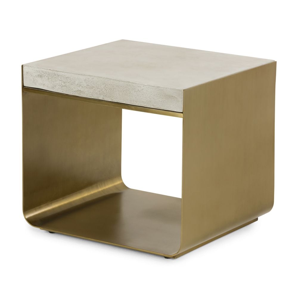 Dexter Concrete Top End Table - Crate and Barrel | Havenly