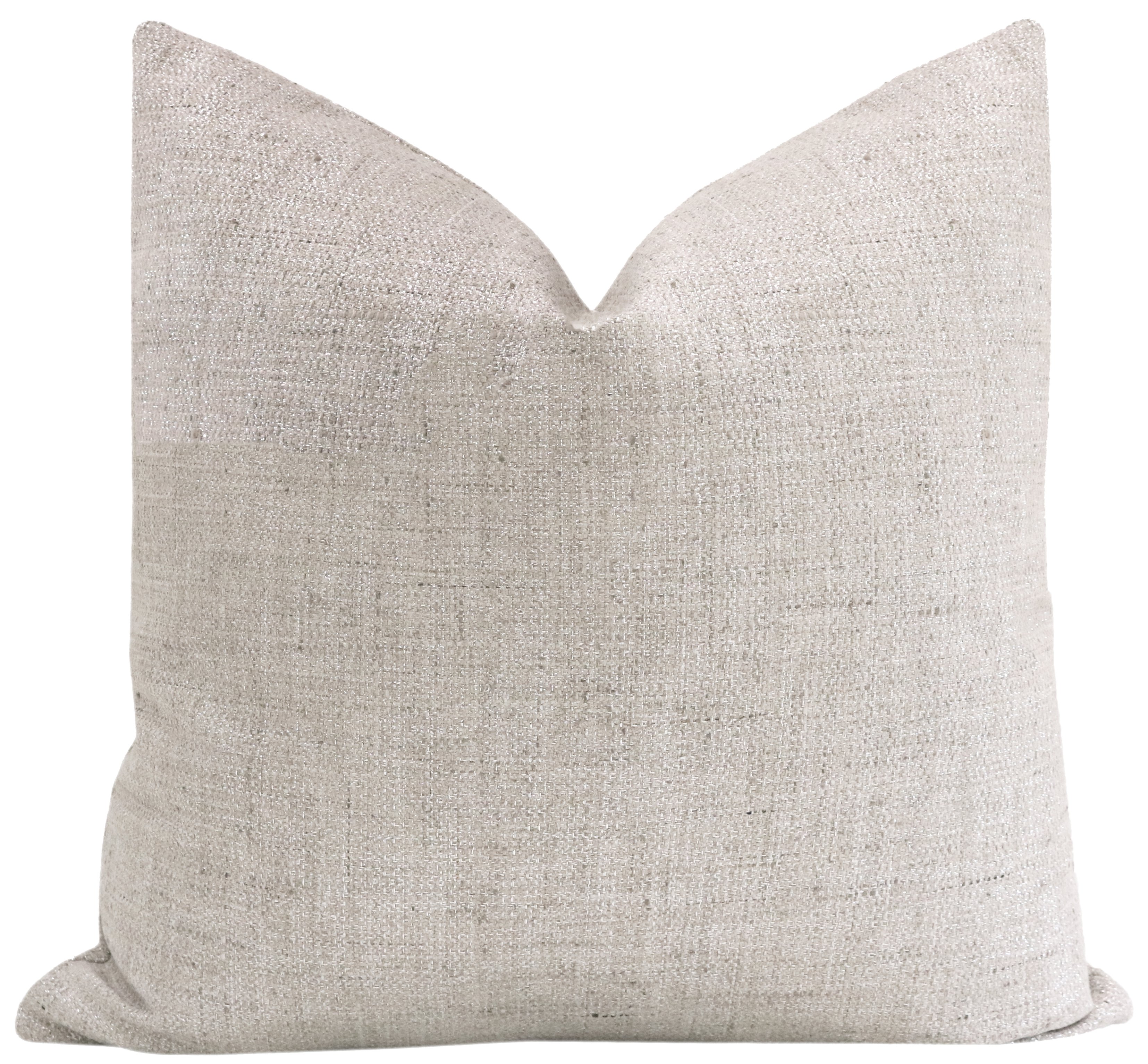 METALLIC LINEN // PLATINUM - 20" X 20" - Little Design Company | Havenly