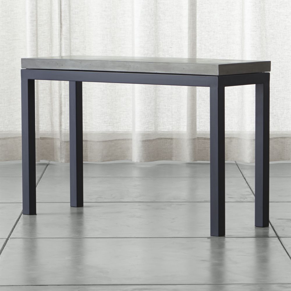 Parsons Concrete Top/Dark Steel Base 48x16 Console Table - Crate and ...