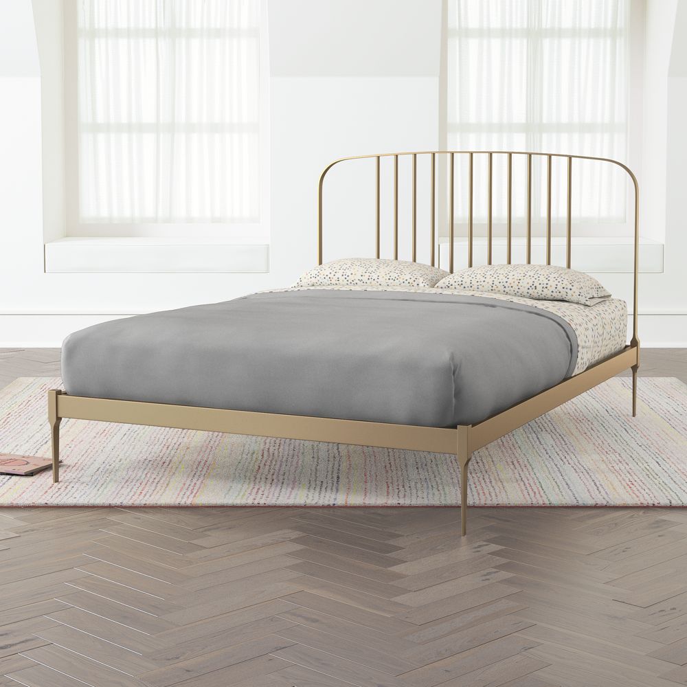 Larkin Gold Metal Full Bed - Crate & Kids | Havenly