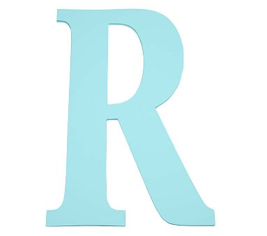 Large Harper Letter R, Light Blue - Pottery Barn Kids | Havenly