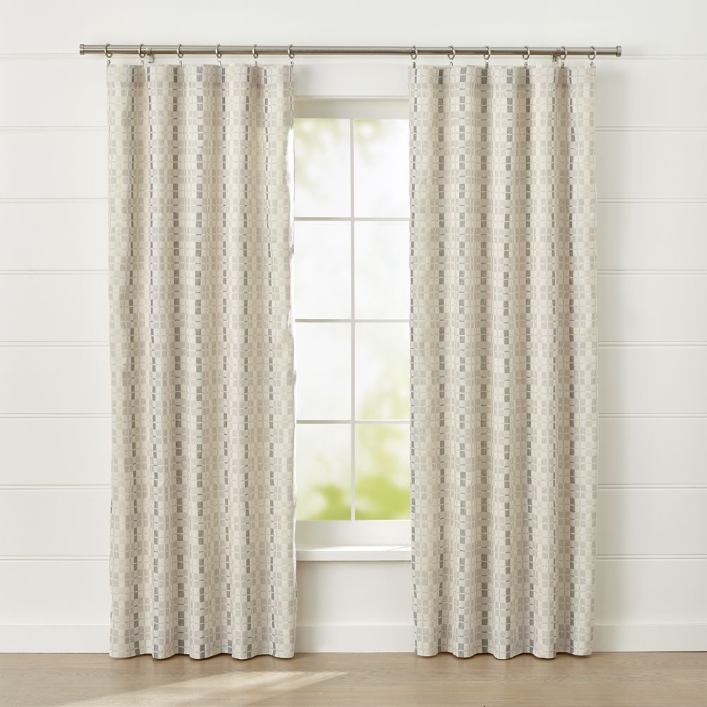Pastore Neutral Curtain Panel 50"x96" - Crate and Barrel | Havenly