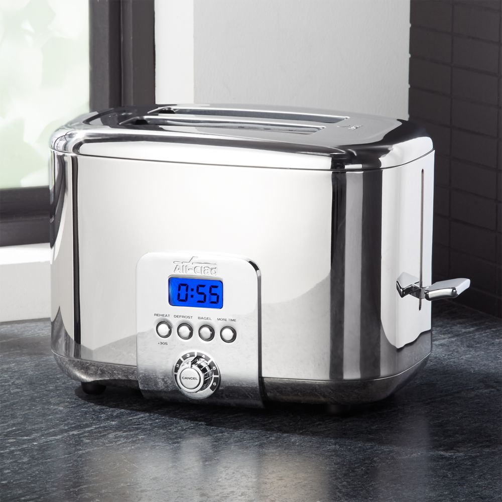 All-Clad ® 2-Slice Stainless Steel Toaster - Crate and Barrel | Havenly