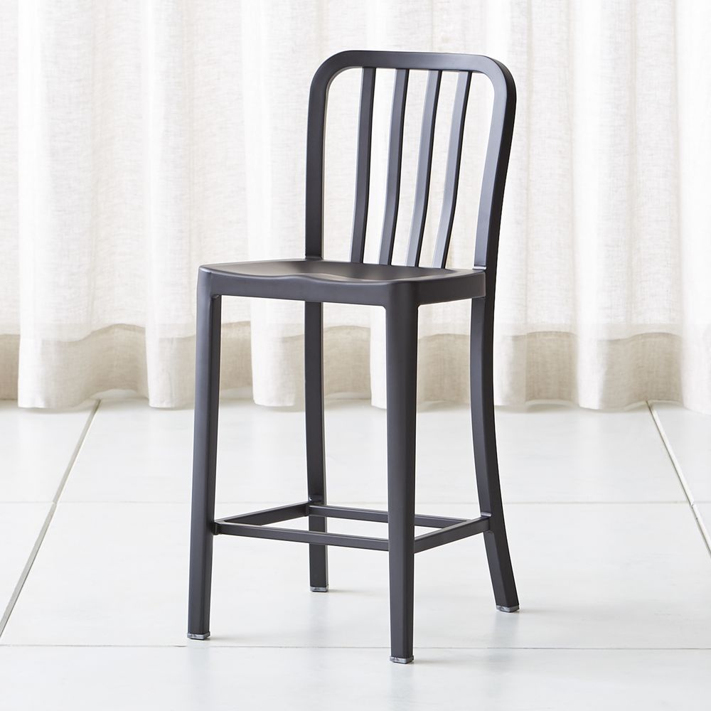 Delta Matte Black Counter Stool - Crate and Barrel | Havenly