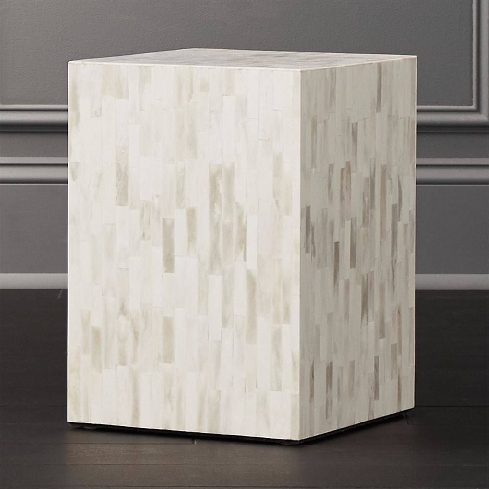 Quad Bone Inlay Side Table - CB2 | Havenly