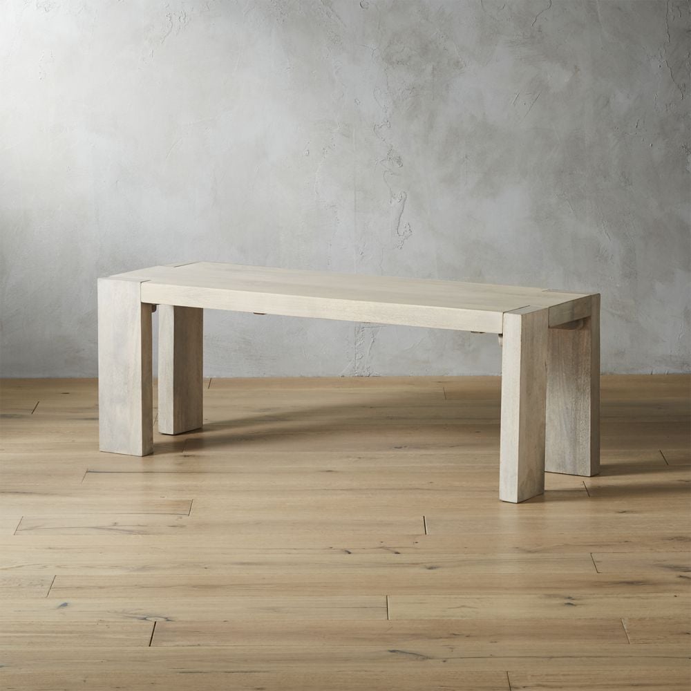 "Blox White Wash Bench 50""" - CB2 | Havenly