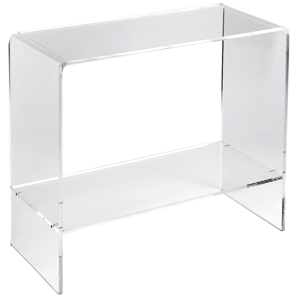 Butler Crystal Clear Acrylic Small 1-Shelf Console Table - Style ...