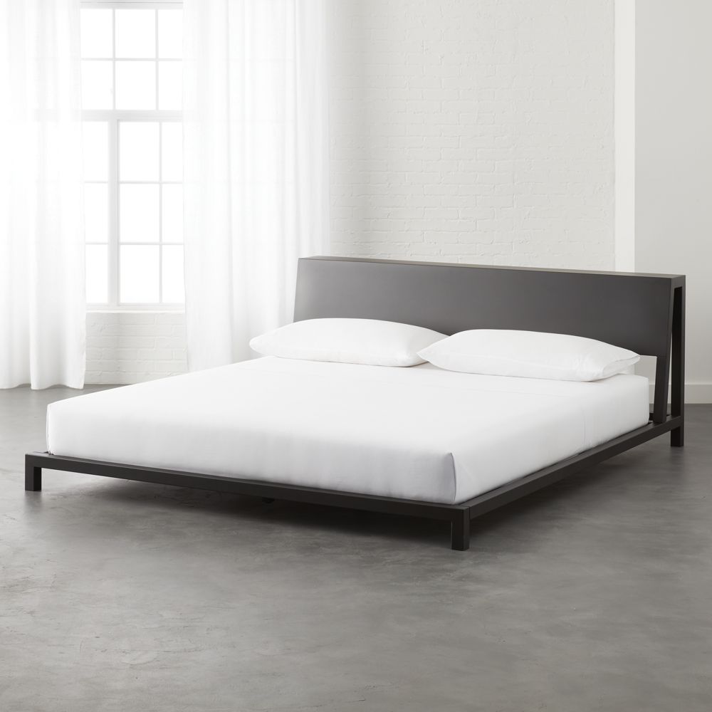 alpine gunmetal king bed - CB2 | Havenly
