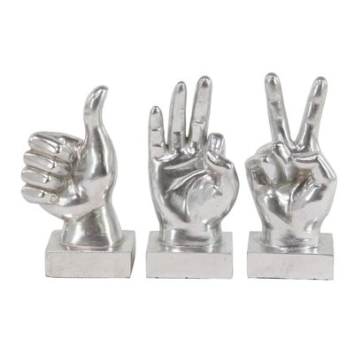 Elam Modern Hand Signs 3 Piece Figurine Set - AllModern | Havenly