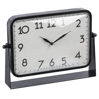 Rectangle Desk Clock On Stand With Recycled Paper Face - Wayfair | Havenly