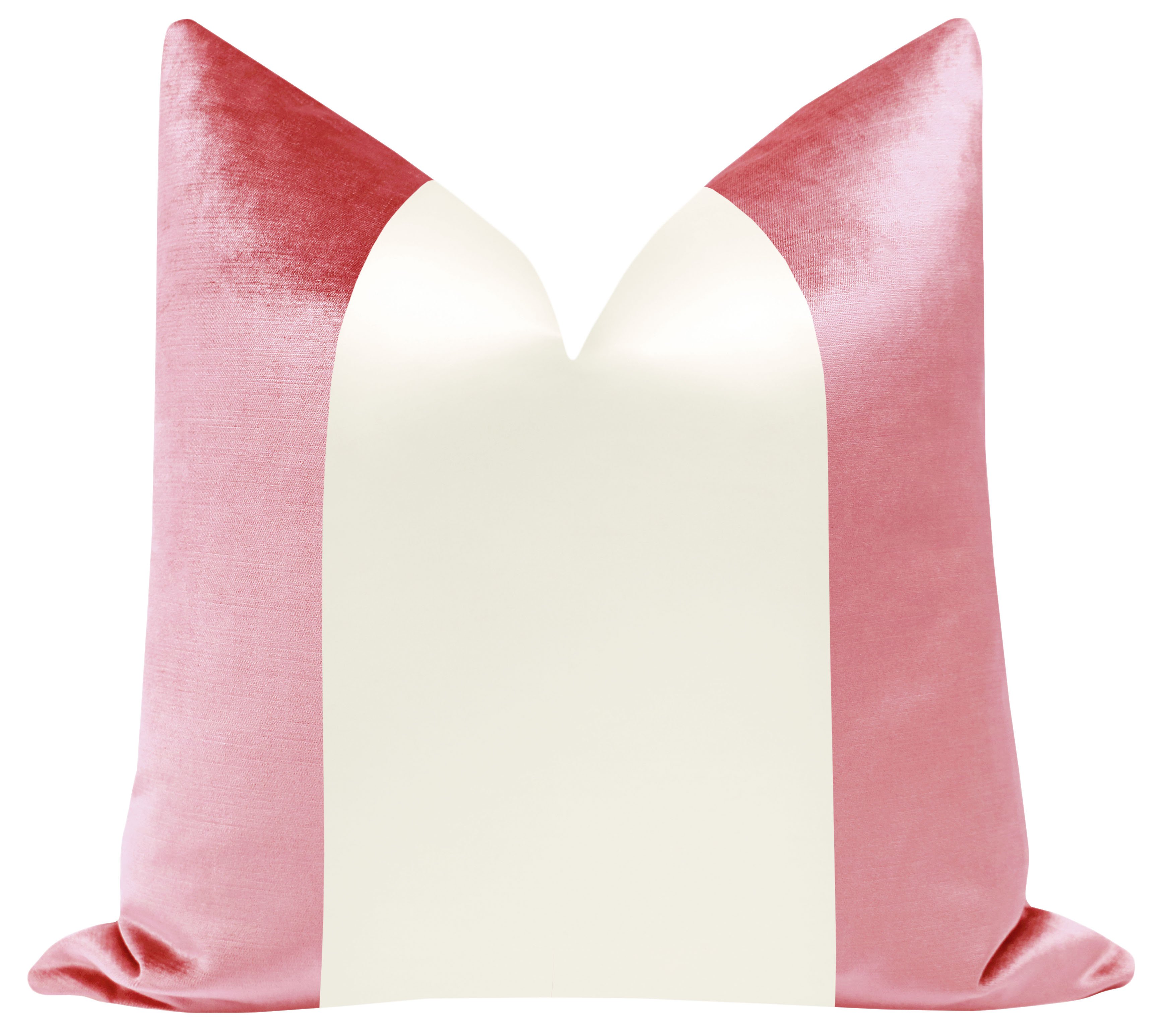 PANEL Colorblock :: Faux Silk Velvet // Rosé Pink + Alabaster Silk - 18 ...