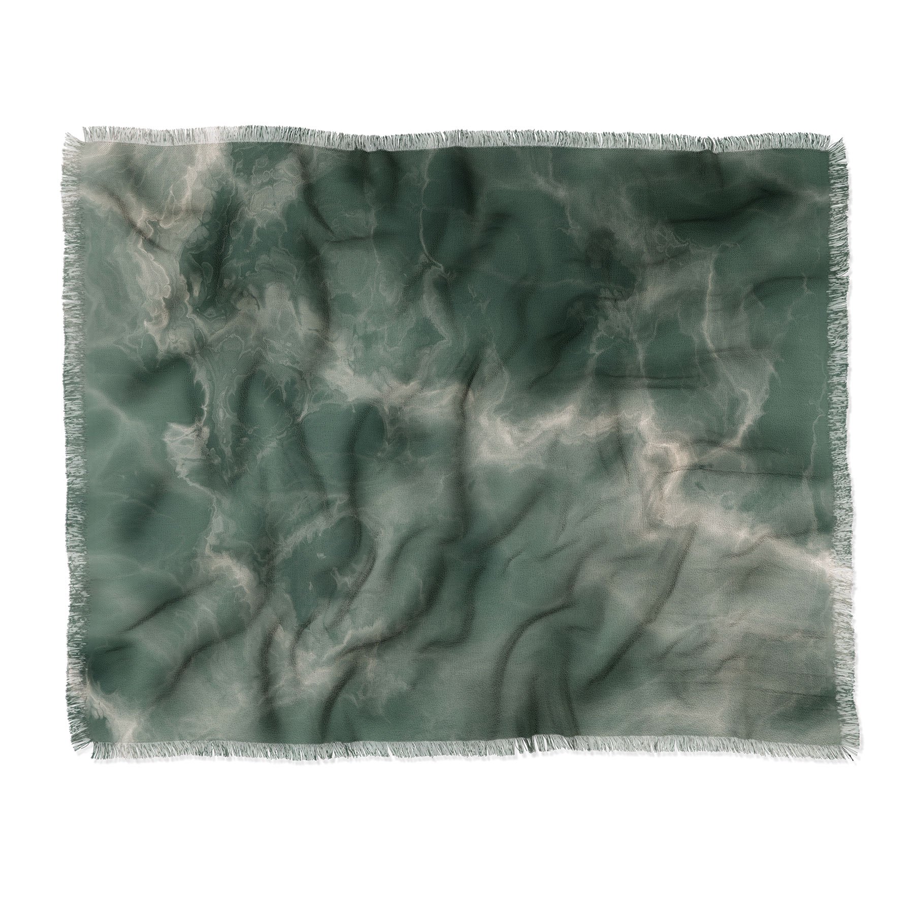 Chelsea Victoria Green Marble Throw Blanket - 50" x 60" - Deny Designs ...