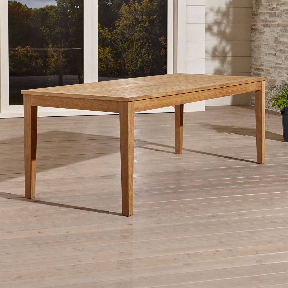 Regatta Natural Rectangular Dining Table Crate and Barrel Havenly