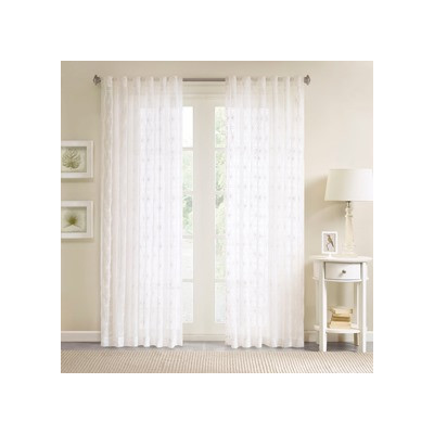 Bouffard Geometric Sheer Rod Pocket Single Curtain Panel - Wayfair ...