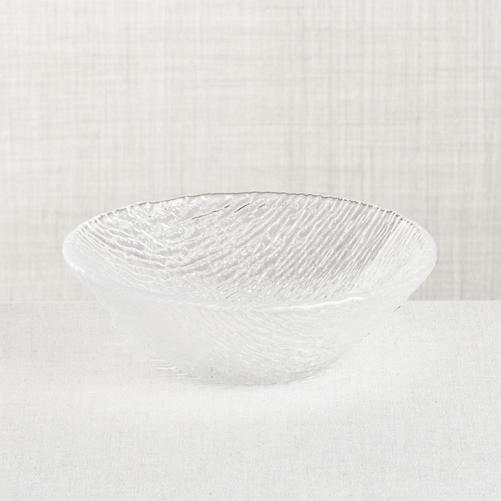 Berkeley Pressed Glass Bowl - Crate and Barrel | Havenly