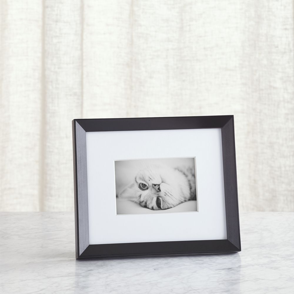 Icon Wood 4x6 Black Picture Frame - Crate and Barrel | Havenly
