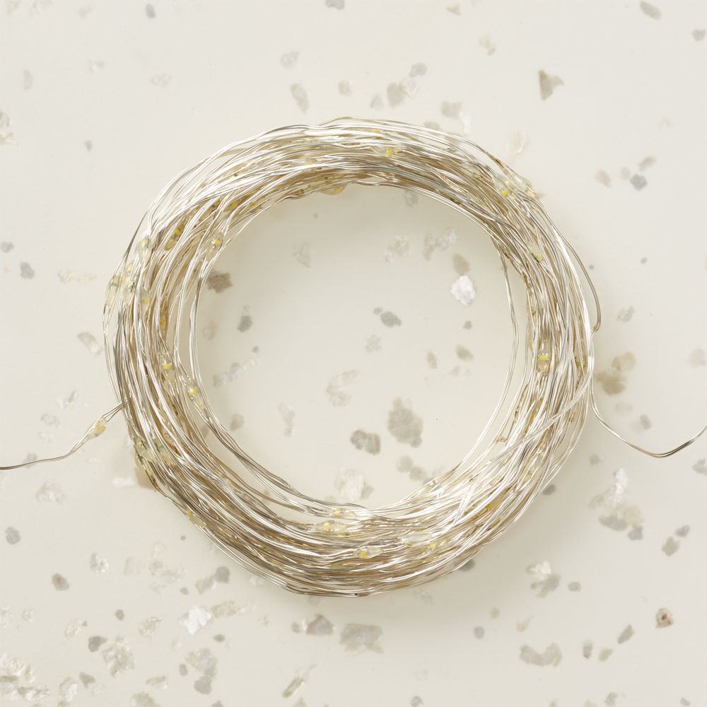 Silver Wire Sprinkle 40' Line Lights - CB2 | Havenly