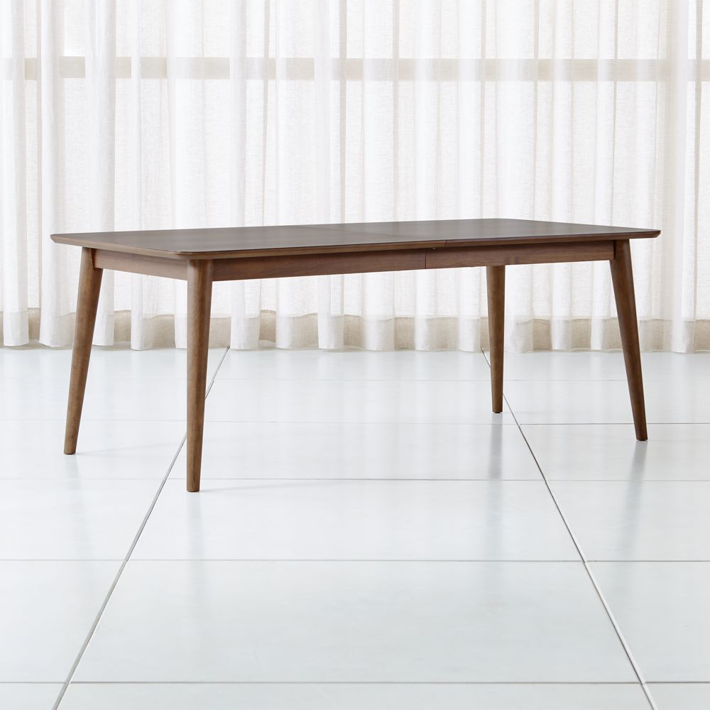 Tate 78"-114" Walnut Extendable Midcentury Dining Table - Crate and ...