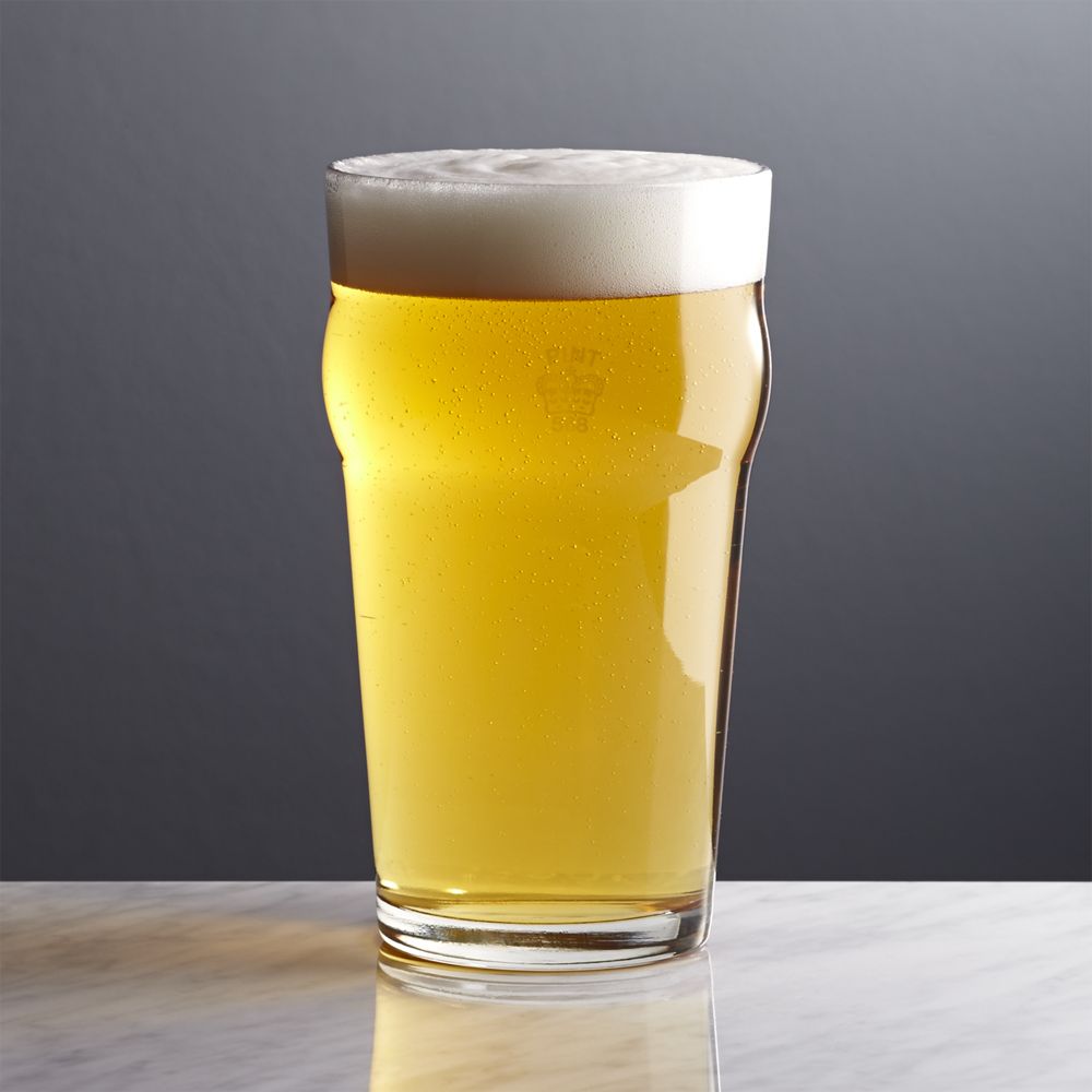 Pint Glass Tumbler with Crown - Crate and Barrel | Havenly