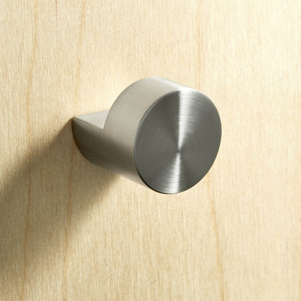 Notch Brushed Nickel Knob - CB2 | Havenly