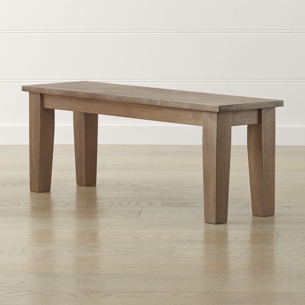 Basque 48" Light Brown Solid Wood Dining Bench - Crate and Barrel | Havenly