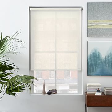 Bali Solar Shade, Small, Ivory, 34"x66", 10% Opacity - West Elm | Havenly