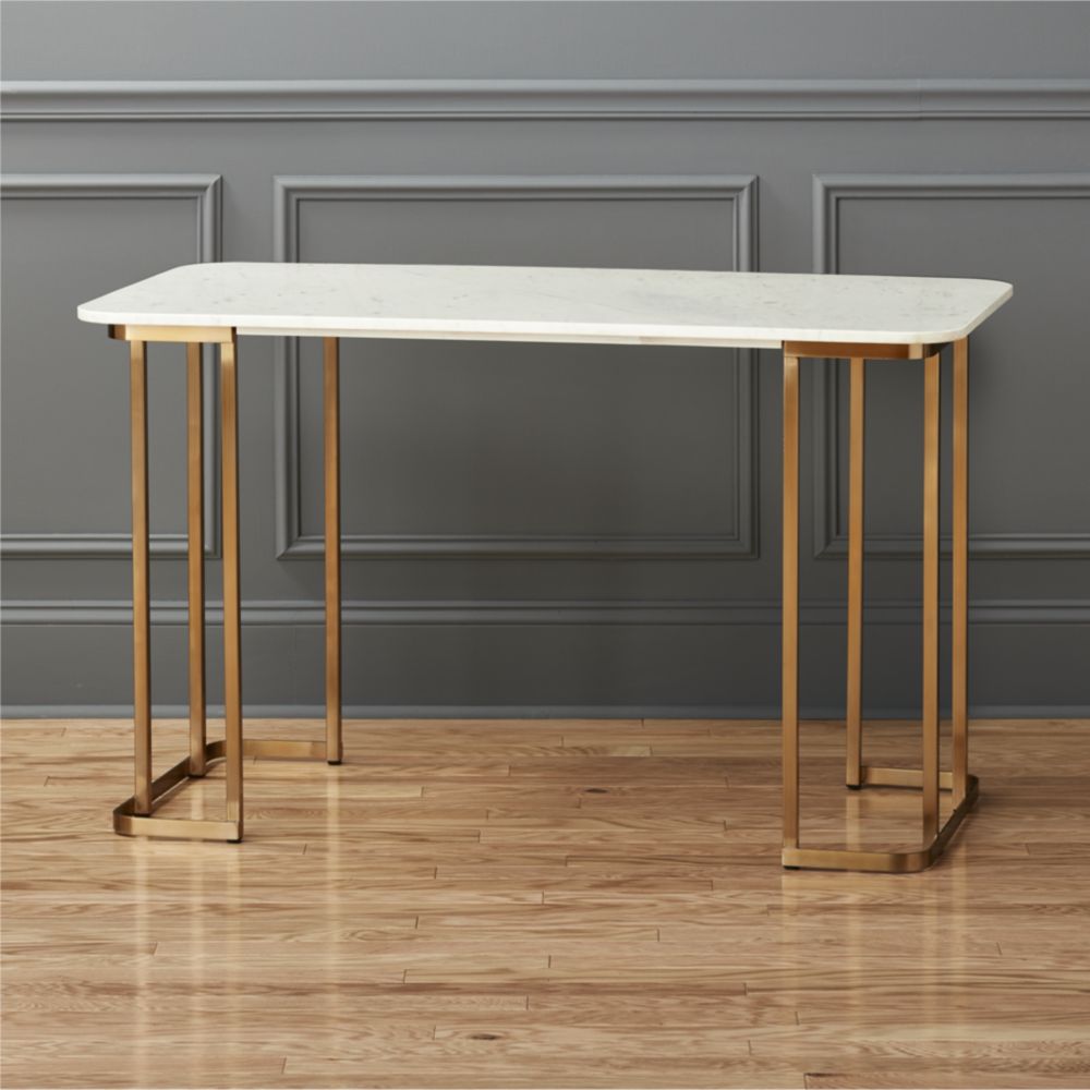 dahlia marble desk - CB2 | Havenly