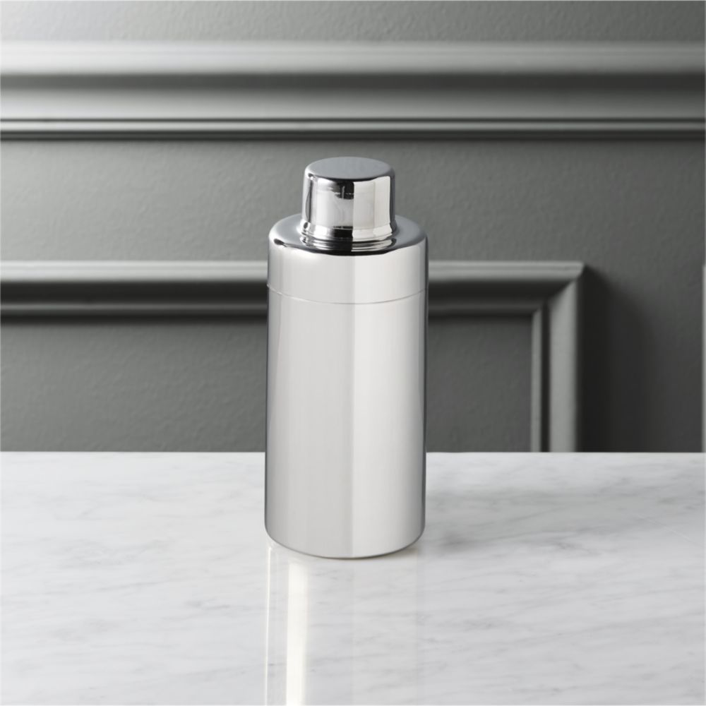 stainless steel shiny mini cocktail shaker - CB2 | Havenly