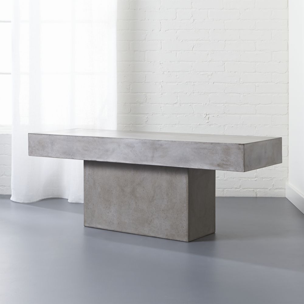 fuze grey bench - CB2 | Havenly