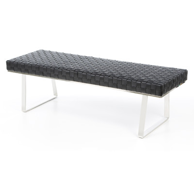 "Karlee Leather Entryway Bench" - Wayfair | Havenly