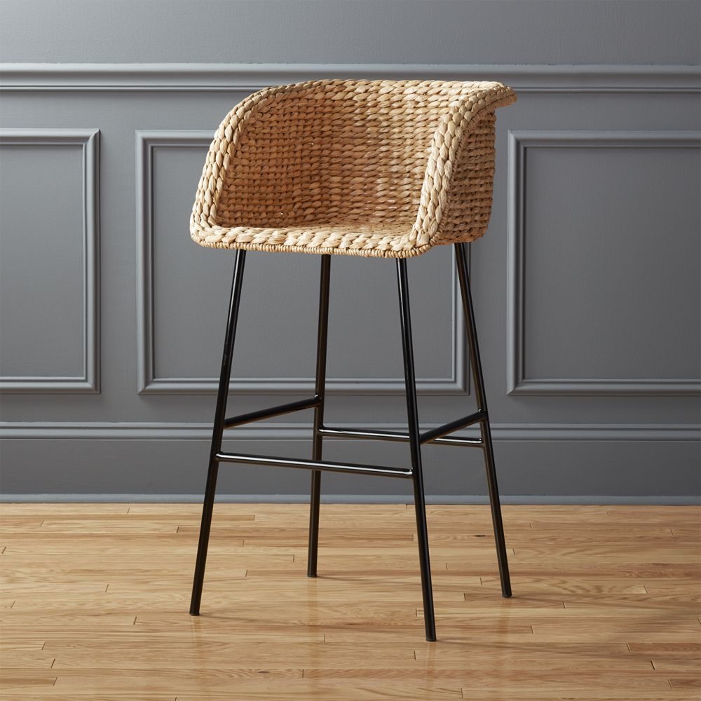 "Silas Seagrass Bar Stool 30""" - CB2 | Havenly