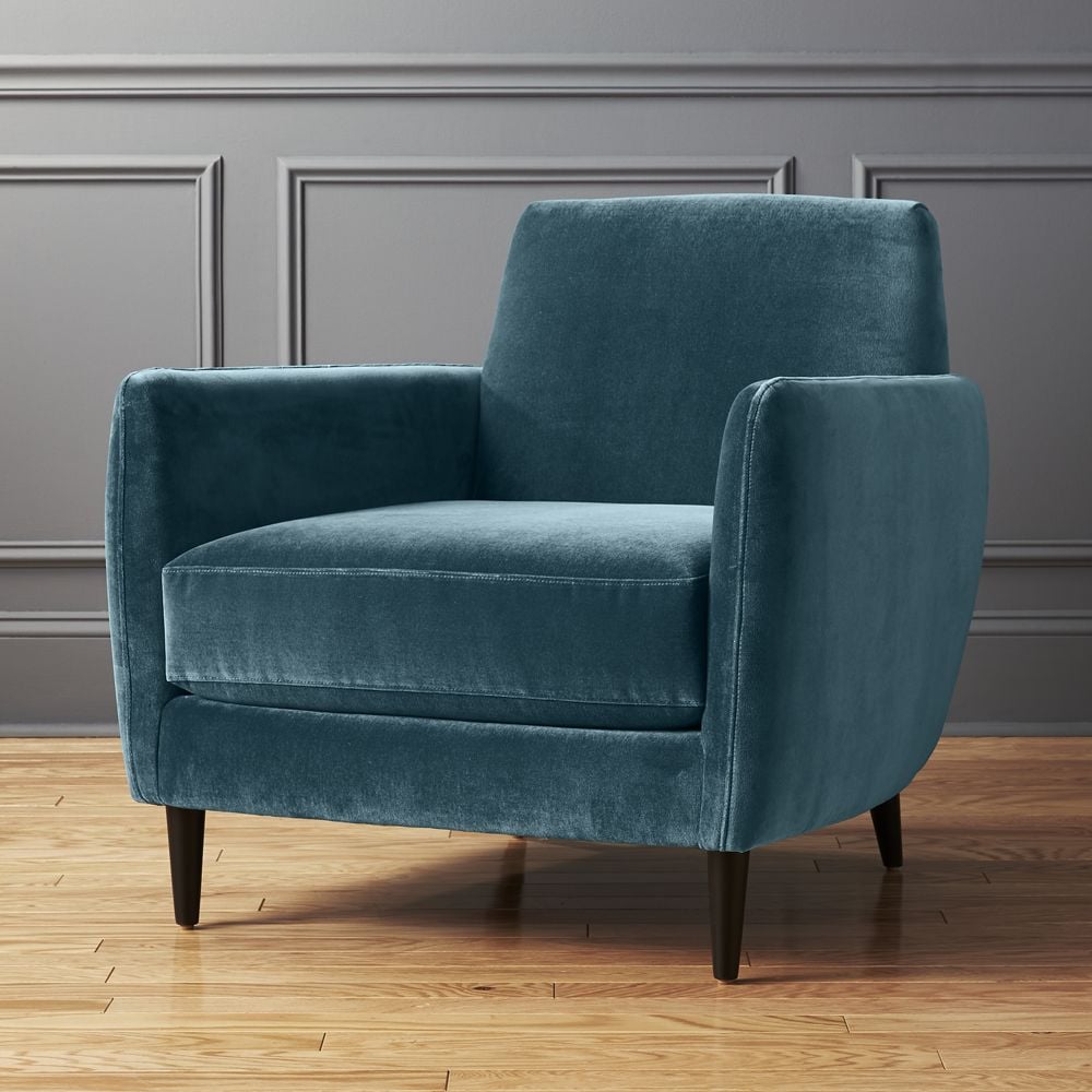 Parlour Cyan Blue Chair - CB2 | Havenly
