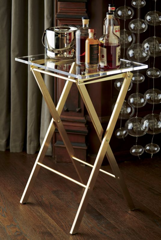 Cb2 novo acrylic folding table store