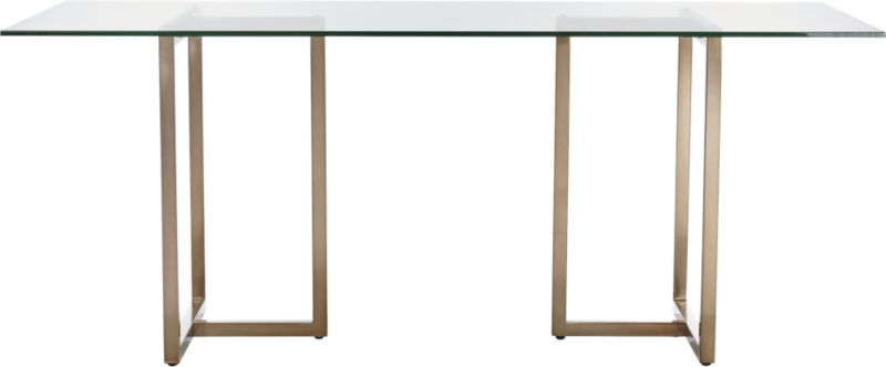 Silverado Brass 80" Rectangular Dining Table - CB2 | Havenly