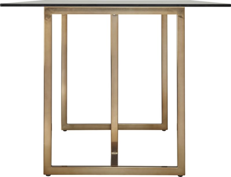 "silverado brass 80"" rectangular dining table" - CB2 | Havenly