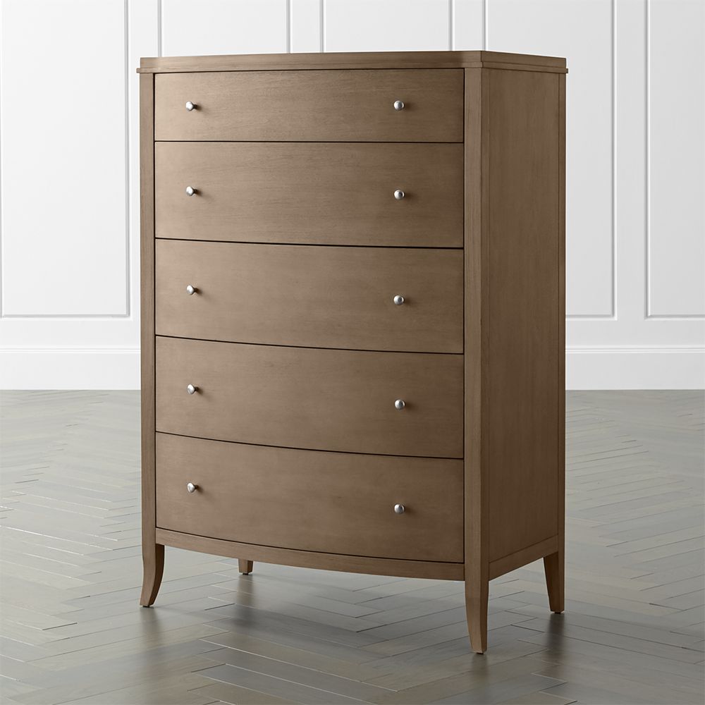Colette Driftwood 5-Drawer Chest - Crate and Barrel | Havenly