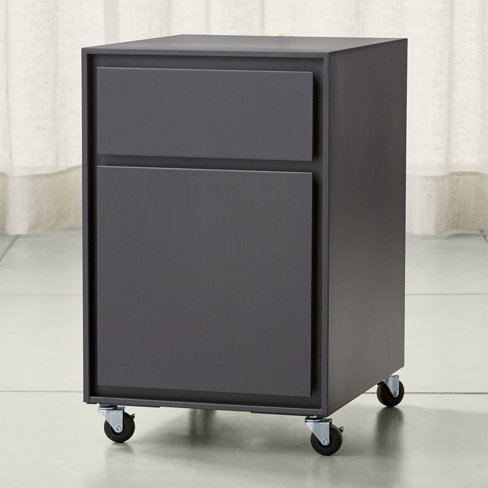 Pilsen Graphite Two Drawer File Cabinet - Crate and Barrel | Havenly